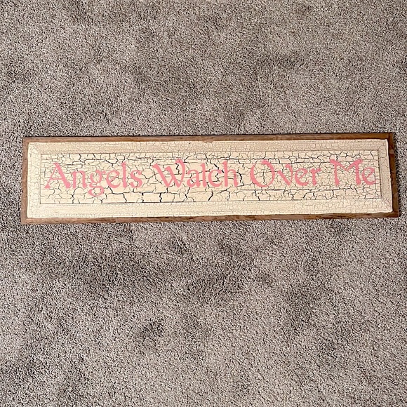 Handcrafted | Wall Decor | Handcrafted Weathered Wooden Sign Angels ...